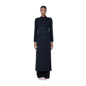 Dries Van Noten Ronna Zweireihiger Wollmantel - - Coats - Damen - Schwarzk - XS