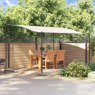 vidaXL Vidaxl - Auvent cr&egrave;me 4x3 m 180 g/m&sup2; tissu et acier