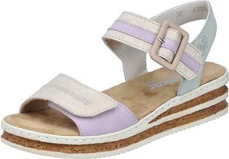 Rieker Femme 62900 Sandales compensées, Multicolore, 40 EU
