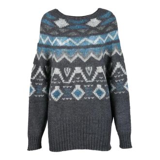 Alpha Studio Femme, Pulls, Gris, Taille: 44 FR Pull Doux en Mohair Mélangé