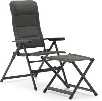 Forza Furniture Forza Tione Gartenstuhl Hochlehner mit Gartenhocker