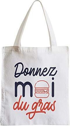 Fabulous Grand Sac Shopping Plage Etudiant Donnez-moi du Gras Street Food Burger Viande