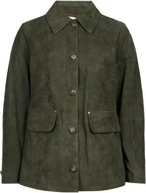 Vince Veste droite &agrave; poignet fronc&eacute;e en cuir