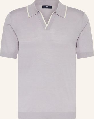 Strokesman's Strokesmans Strick-Poloshirt grau