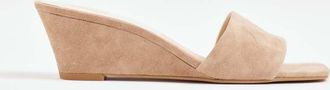 Dolce Vita Qaily - Mules compens&eacute;es &agrave; petit talon en daim - Camel-Neutral
