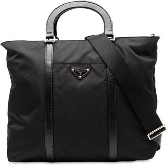 Prada Hobo Bags - Tessuto Satchel - Gr. unisize - in Schwarz - f&uuml;r Damen
