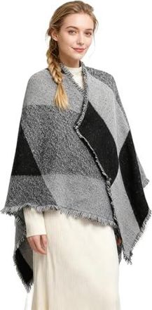 Miss Lulu &Eacute;charpe Femme Ch&acirc;les et Foulards Carrel&eacute;s XXL pour Femmes, Chauds Cadeaux Doux dHiver pour Maman, &Eacute;charpe Couverture Acrylique Vintage (200cm x 67cm)