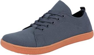 Generico Chaussures d&eacute;contract&eacute;es pour homme avec tissu &agrave; mouche, bout large, chaussures &agrave; pieds nus, antid&eacute;rapantes, respirantes, l&eacute;g&egrave;res de sport, gris fonc&eacute;
