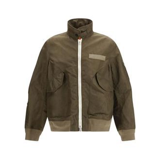 sacai Homme, Vestes, Vert, Taille: L Nylon Bomber Jacket