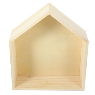 Valiclud Wandregal Hausform Pentagonal Aus Massivholz Schwebendes Regal F&uuml;R Wohnzimmer Schlafzimmer Und B&uuml;Ro Platzsparendes Holzhaus Wandboard F&uuml;R Dekoration U