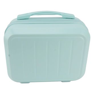 Generic 14-Zoll-Kosmetiktasche, ABS-Make-up-Tasche f&uuml;r Damen-Reise-Toilettenartikel, Stilvolles, Modernes Design mit Mehreren F&auml;chern (Gr&uuml;nliches Blau)