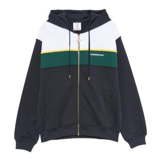 Casablanca Homme, Sweatshirts et sweats &agrave; capuche, Bleu, Taille: M Zipp&eacute;s