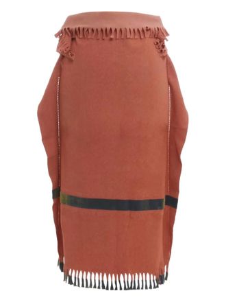 Issey Miyake robe à franges (années 2000) - Orange