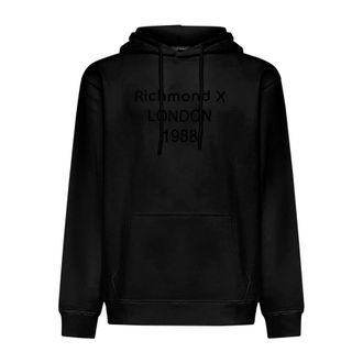 John Richmond Kapuzenpullover mit Frontdruck London 1988 - - Sweatshirts & Hoodies - Herren - Schwarzk - XL