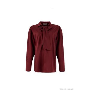 D.exterior Camicia Rubino In Popeline Manica Lunga - - Blouses & Shirts - Damen - Rot - L