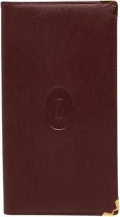 Cartier Portefeuille long bifold en cuir Must Line doccasion - Femme - Pre-owned - Rouge - Taille: ONE Size
