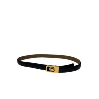 Celine Ceinture Vintage Celine Logo Cal&egrave;che Pr&eacute;-appartenance - Femme - Pre-owned - Noir - Taille: ONE Size