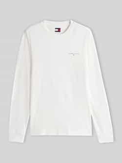 Tommy Jeans Slim Fit Langarmshirt aus reiner Baumwolle