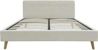 Habitat et Jardin Lit Tissu Bouclette Nemo - 160 x 200 cm - Cr&egrave;me