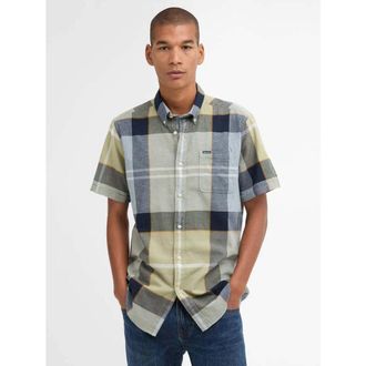 Barbour Chemise manches courtes kaki en lin