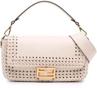 Fendi Hobo Bags - Woven Calfskin Vitello King Ceylon Baguette Satche - Gr. unisize - in Braun - f&uuml;r Damen