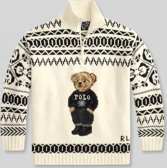 Polo Ralph Lauren Pullover aus Wolle Kaschmir mit Teddy-Motiv