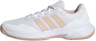 adidas Femme GAMECOURT 2 Tennis Shoes, FTWR White/Blush Pink/FTWR White, 37 1/3 EU