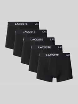 Lacoste Trunks mit elastischem Logo-Bund im 5er-Pack