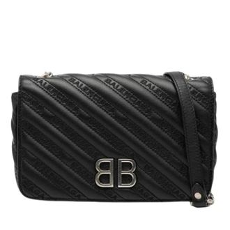 Balenciaga Sac bandouli&egrave;re en cuir Pre-owned - Femme - Pre-owned - Noir - Taille: ONE Size