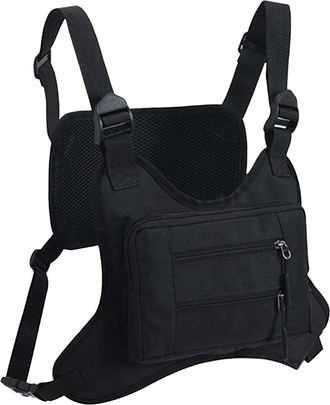 Generico Brusttasche f&uuml;r Herren | Tasche f&uuml;r Jacke aus wasserdichtem und leichtem Oxford-Gewebe | Sporttasche f&uuml;r Telefon, Training, Wandern, Radfahren, Angeln