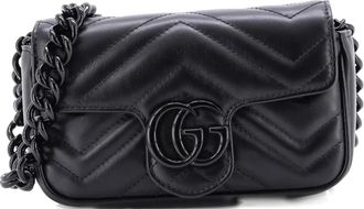 Gucci GG Marmont Flap Matelasse Leather belt bag - Noir