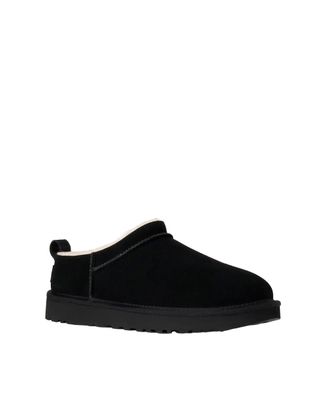UGG Womens Sabot Classic Micro Black Upper: Leather; Outsole: Eva Slippers Flat Shoes