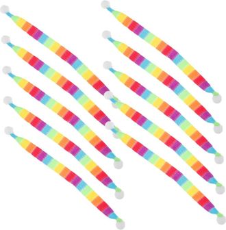 Angoily Kleiner Strickschals für Weihnachtsdeko 10 Stück Weiche Miniatur Schals für Schneemann und Bärenpuppen Festliche Puppen Accessoires für Basteln und De