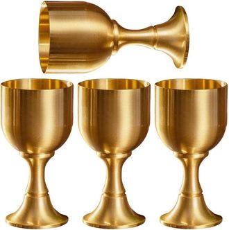 Generic Kelch Aus Reinem Kupfer, Kelchbecher, Cocktailglas, Weinkelch, Messing-getränkebecher, Messingkelch, Metall-likörbecher Für Party, Zuhause