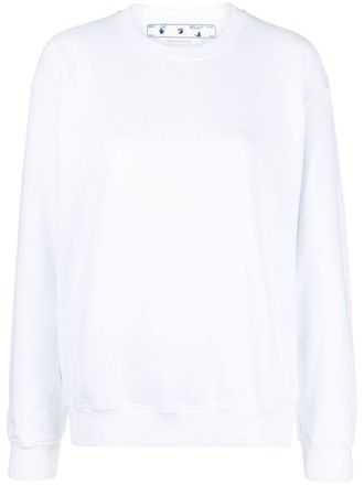 Off-white sweat &agrave; rayures Diag - Blanc