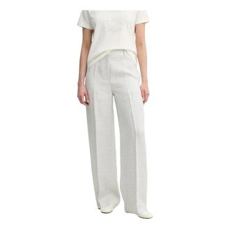 Theory Houndstooth Leinenmischung Weite Hose - - Trousers - Damen - Grau - M