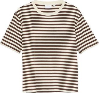 Comma Kurzarmshirt T-Shirt Streifenshirt im Regular Fit