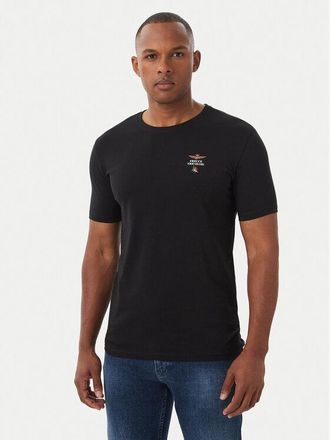 Aeronautica Aeronautica Militare T-Shirt Girocollo AM1UTI005 Schwarz Regular Fit