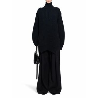 Jil Sander Womens Black Wool Turtleneck Clothing