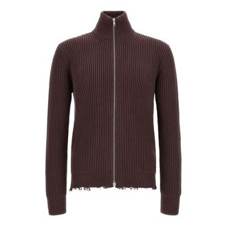Maison Margiela Gerippter Rollkragenpullover aus Baumwolle - - Knitwear - Herren - Braun - XL