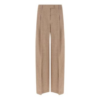 Brunello Cucinelli Loose Pleated Hosen - - Trousers - Damen - Rosa - M