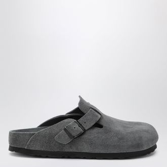 Birkenstock Boston Clog aus Veloursleder in Anthrazit