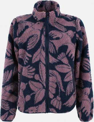 Danef&aelig; Danelabrador Fleecejacke Navy Blau Flieder V&ouml;gel