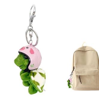 Generico Pendentif tortue en peluche - Porte-cl&eacute;s en tortue en peluche | D&eacute;licat farcie douce Keychain | Tissu en peluche, mat&eacute;riau en coton PP, porte-cl&eacute;s pou