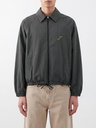 Jacquemus Nylon-Hemdjacke von mit Rei&szlig;verschluss und gesticktem Logo