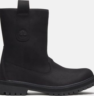 Timberland bottine mi-haute &agrave; enfiler en nubuck noir