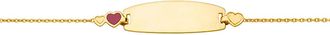 Brillaxis Identit&eacute; b&eacute;b&eacute; or jaune 9 carats coeurs