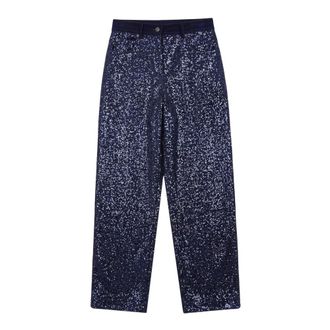 8pm Straight Leg Hose - - Trousers - Damen - Blau - 2XS