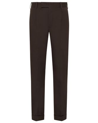 Pantaloni Torino Chino mit Umschlag, Bundfalte und Stretchanteil, Rebel Fit in