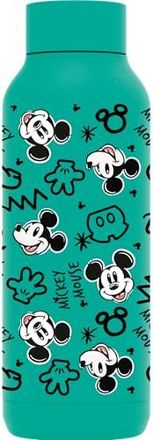 Quokka Thermosflasche, Edelstahl, massiv, Jadegrün, 510 ml, Mickey Pop